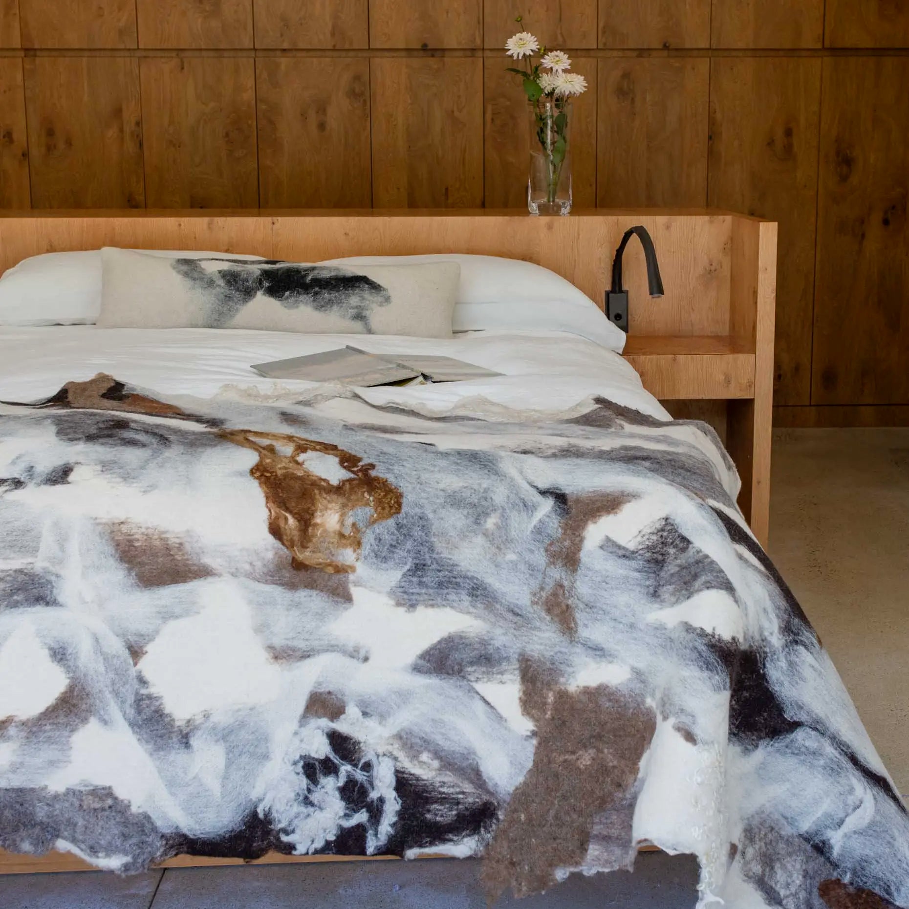 TAHOE WITH CREAM Felted Wool Fabric – JG SWITZER DESIGN